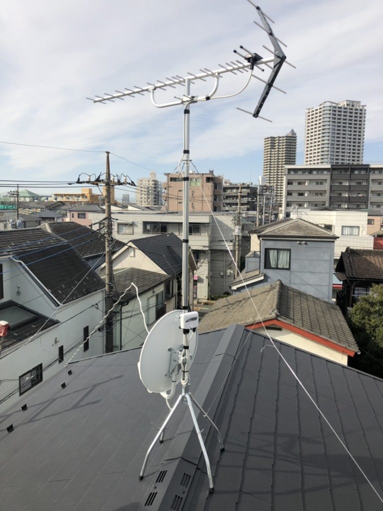 3階建て！新築のお屋根にアンテナ設置！！ 川口市本町 | アンテナBlog | 株式会社 電翔